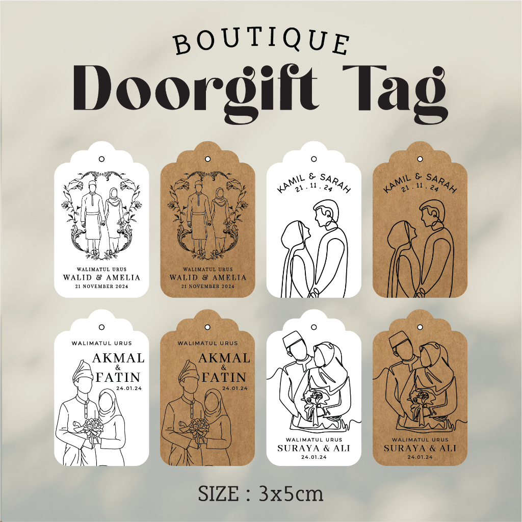 [TAG] [Boutique Series] Thank You Tag Custom Kahwin Aqiqah Birthday ...