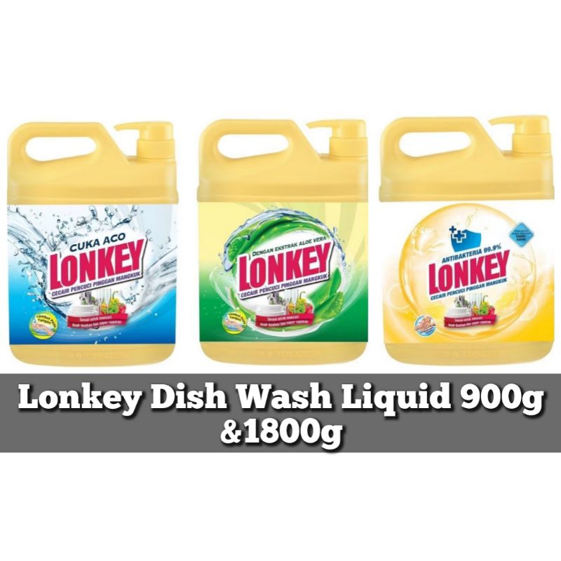 LONKEY DishWash Liquid Actibacterial.| Aloe Vera | AconVinegar 900g ...