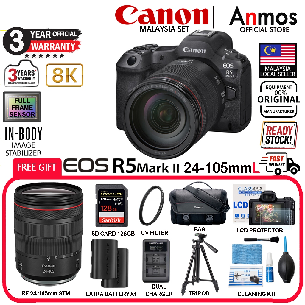 Canon EOS R5 Mark II R5M2 R5 II Full-frame Mirrorless Digital Camera ...