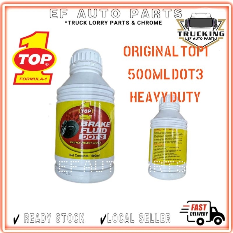 💯ORI USA TOP 1 DOT 3 BRAKE OIL CLUTCH FLUID 500ML HEAVY DUTY EXTRA ...