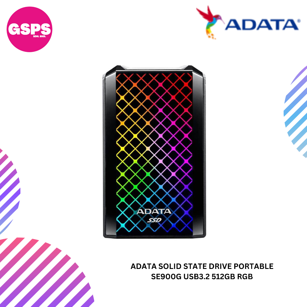 ADATA Solid State Drive PORTABLE SE900G USB3.2 512GB RGB | Shopee Malaysia