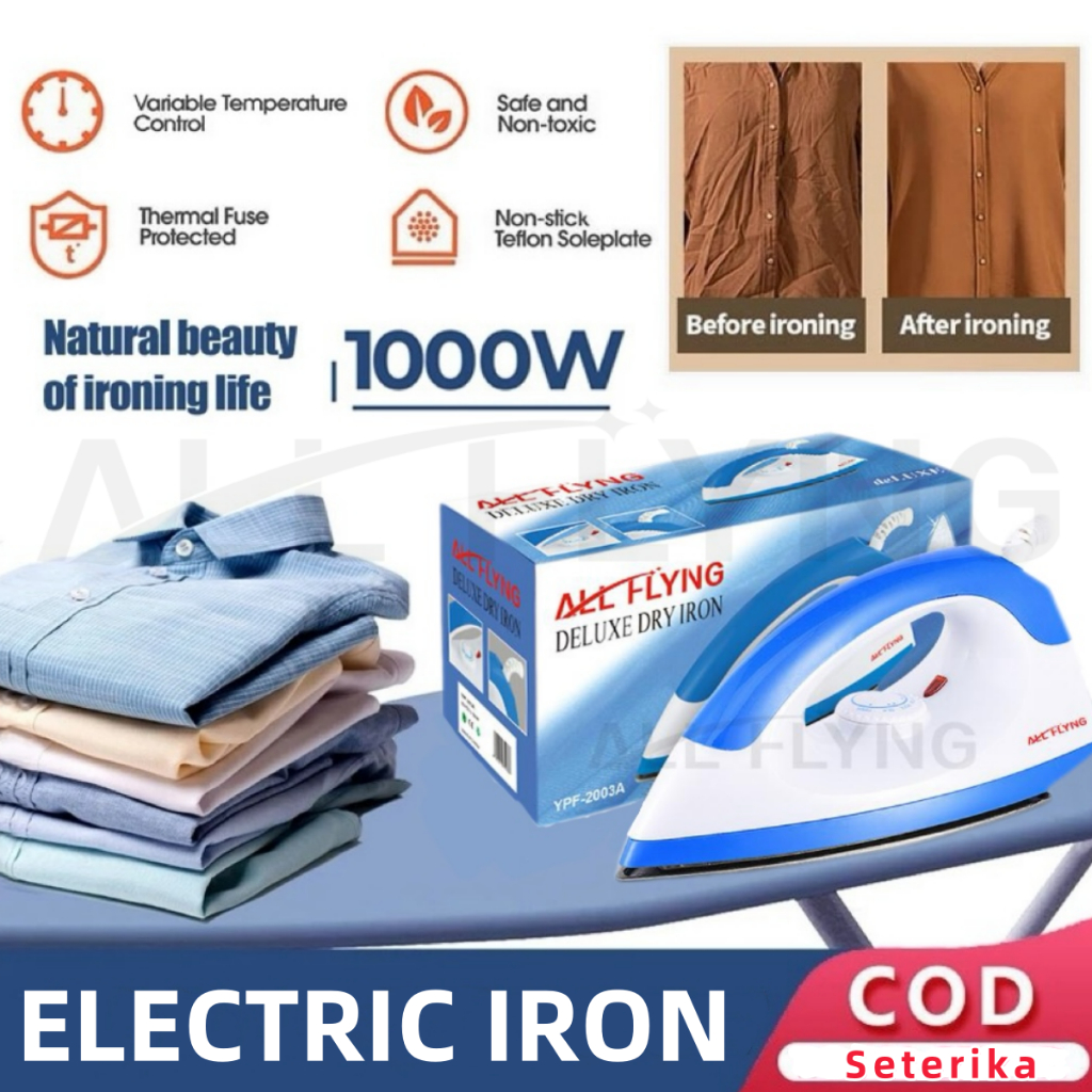 Electric iron Seterika Besi Plat asas bukan tongkat multi-function ...