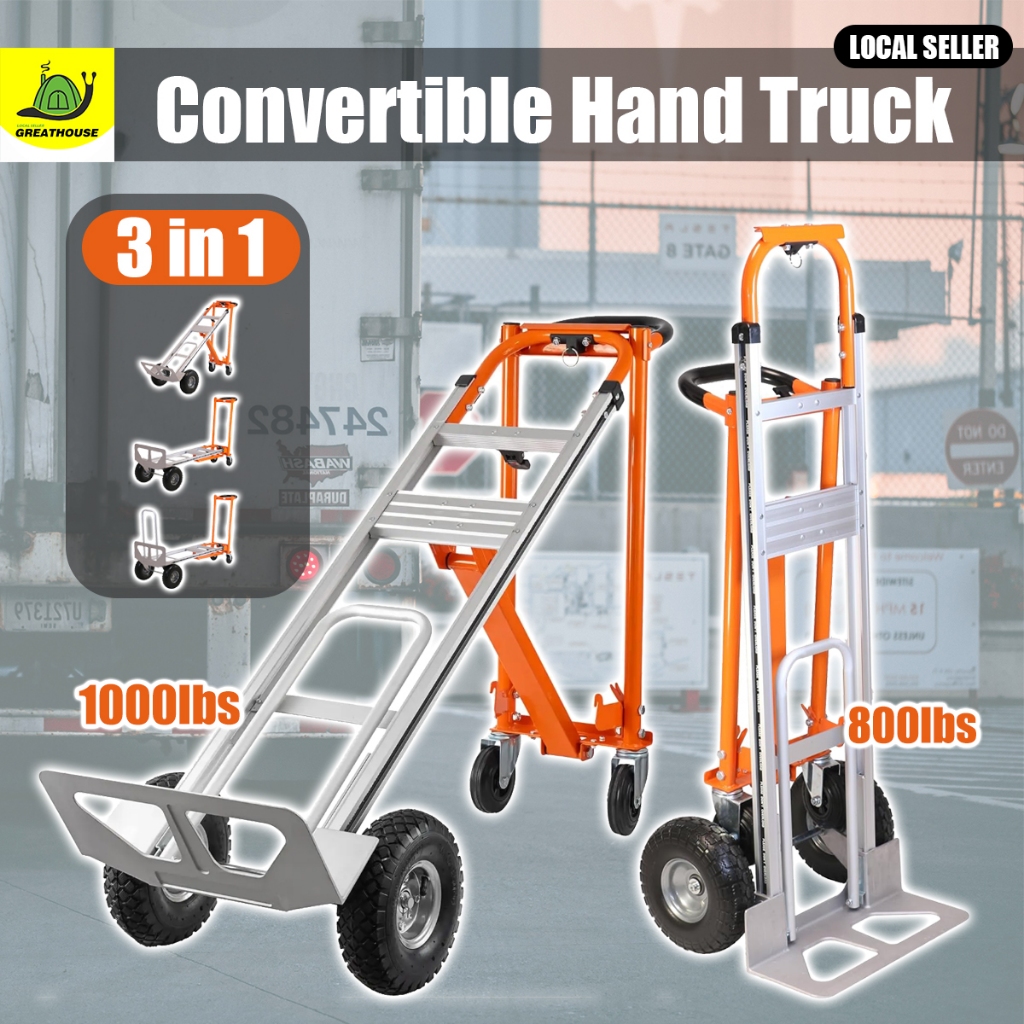 3in1 Foldable trolley Aluminum Hand Truck Trolley Troli Barang Heavy ...