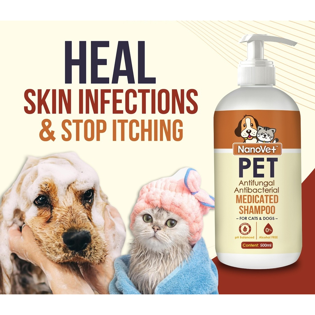Nanovet™ Pet Medicated Shampoo for Cat and Dog (200ml / 500ml) | Shopee ...