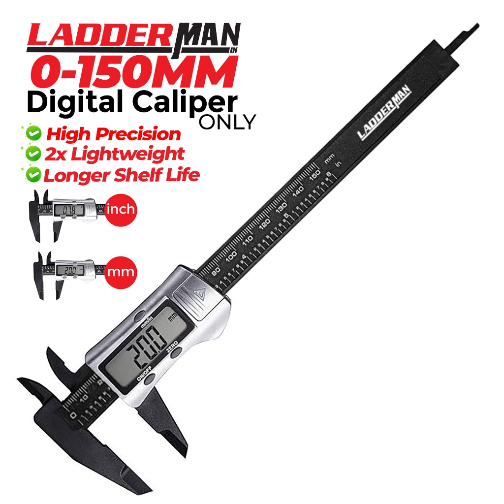 TACKLIFE 150mm Digital Caliper Measuring Tool Angkup Vernier Caliper Digital Caliper Gauge Measurement Pengukur Digital Shopee Malaysia