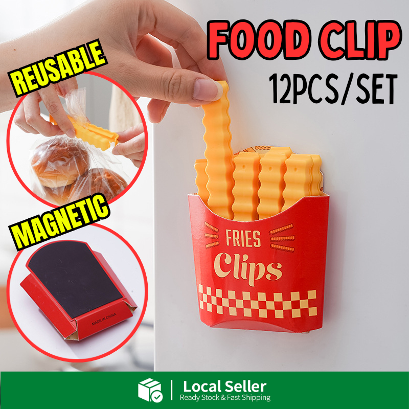 12 PCS Food Clip French Fries Food Preservation Clip Kitchen Storage ...