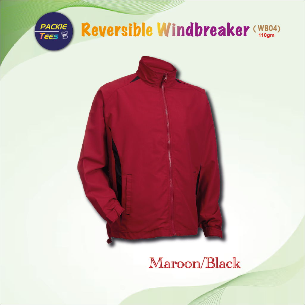 WINDBREAKER WB0406 MAROON/BLACK 100% MICROFIBRE SWEATER JACKET LONG ...