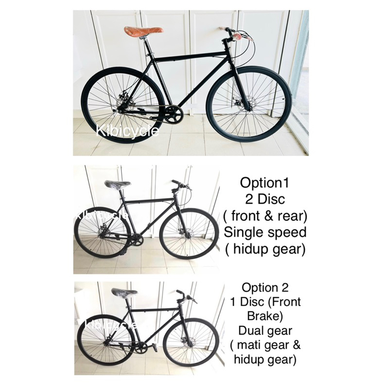 (99%Assembled) Fixie Bike 700C Fixed Gear Road bicycle disc brake ...