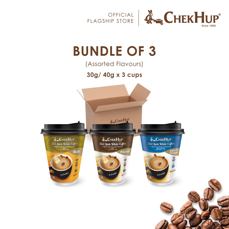 [Bundle of 3] Chek Hup White Coffee Cup Series (30g/40g) | Shopee Malaysia