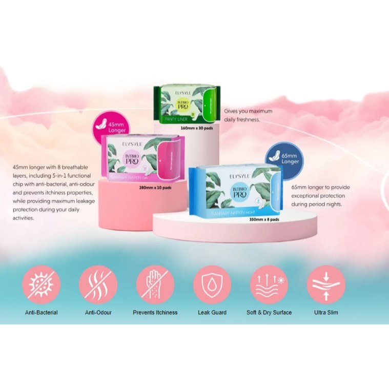 ELKENS Intimo sanitary/ Intimo PRO Sanitary Napkin Night Use/ Day Use ...