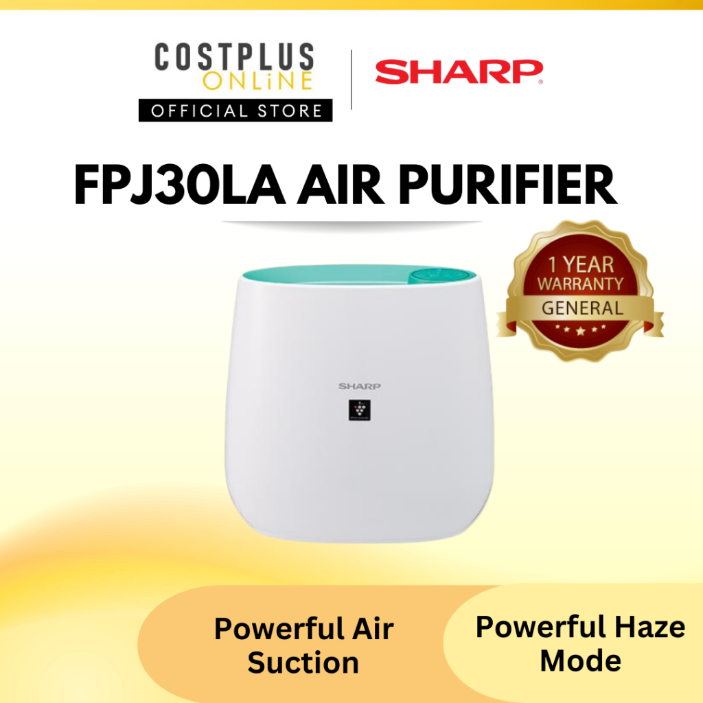 Sharp Air Purifier Plasmacluster Ion HEPA Filter and Haze Removal Mode ...