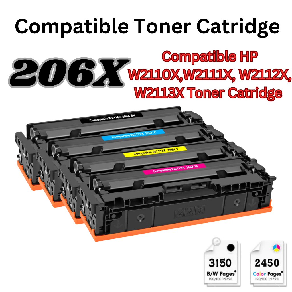 HP206X Compatible Color Laser Jet Toner Catridge HP W2110X W2111X ...