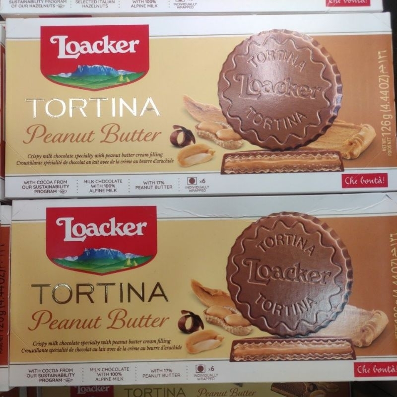 Loacker Tortina Biscuits /Loacker Peanut Butter Biscuits 126g | Shopee ...