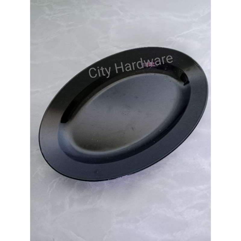 SWEET HOME Black AS Plastic Oval Plate/ Piring Bujur Pinggan Bujur ...