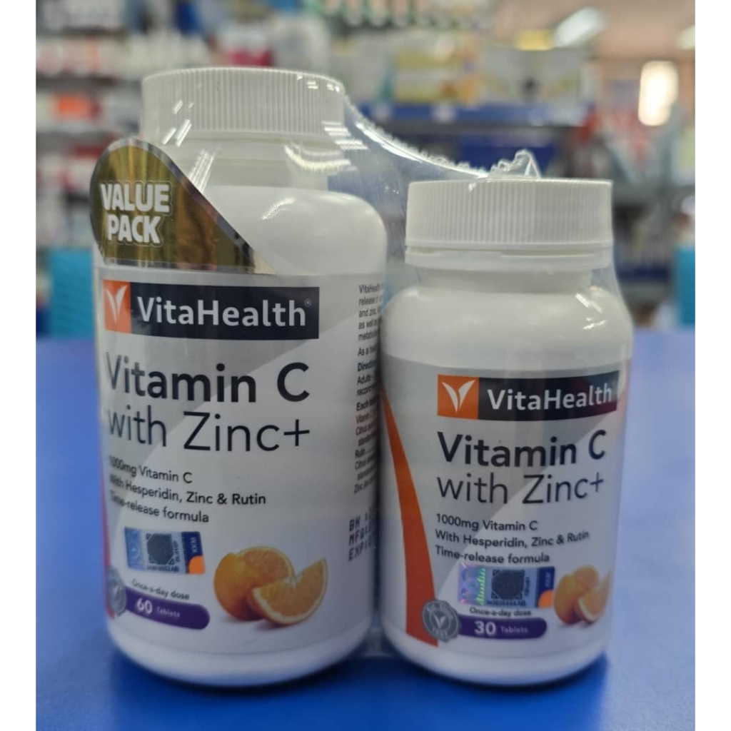 Vitahealth Vitamin C With Zinc 60s30s Exp 125 Immune System 9189