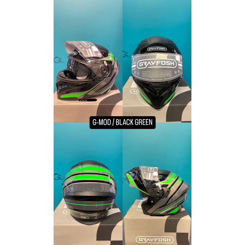 Grayfosh G3838 Modular Flip Up Helmet 2 in 1 Full Face Open Face ...