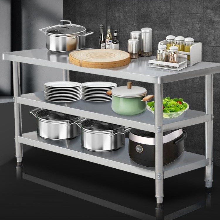 Stainless steel workbench with thick rounded corners operating table ...