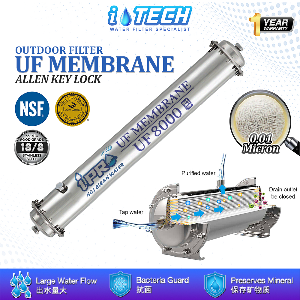IPRO UF8000 SUS 304 Outdoor Water Filter Ultrafiltration Membrane 0.01 ...