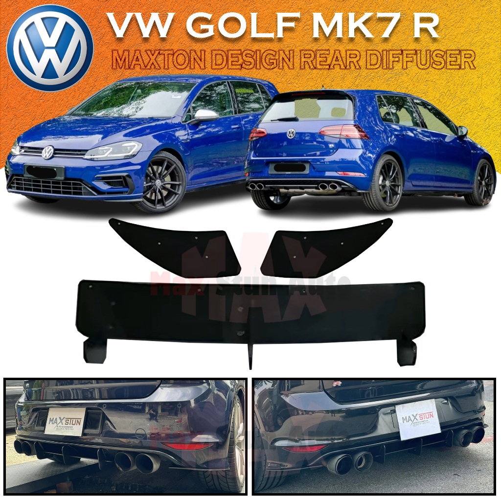 VOLKSWAGEN VW GOLF MK7R GOLF R 1.4T 2.0T MAXTON DESIGN REAR DIFFUSER ...
