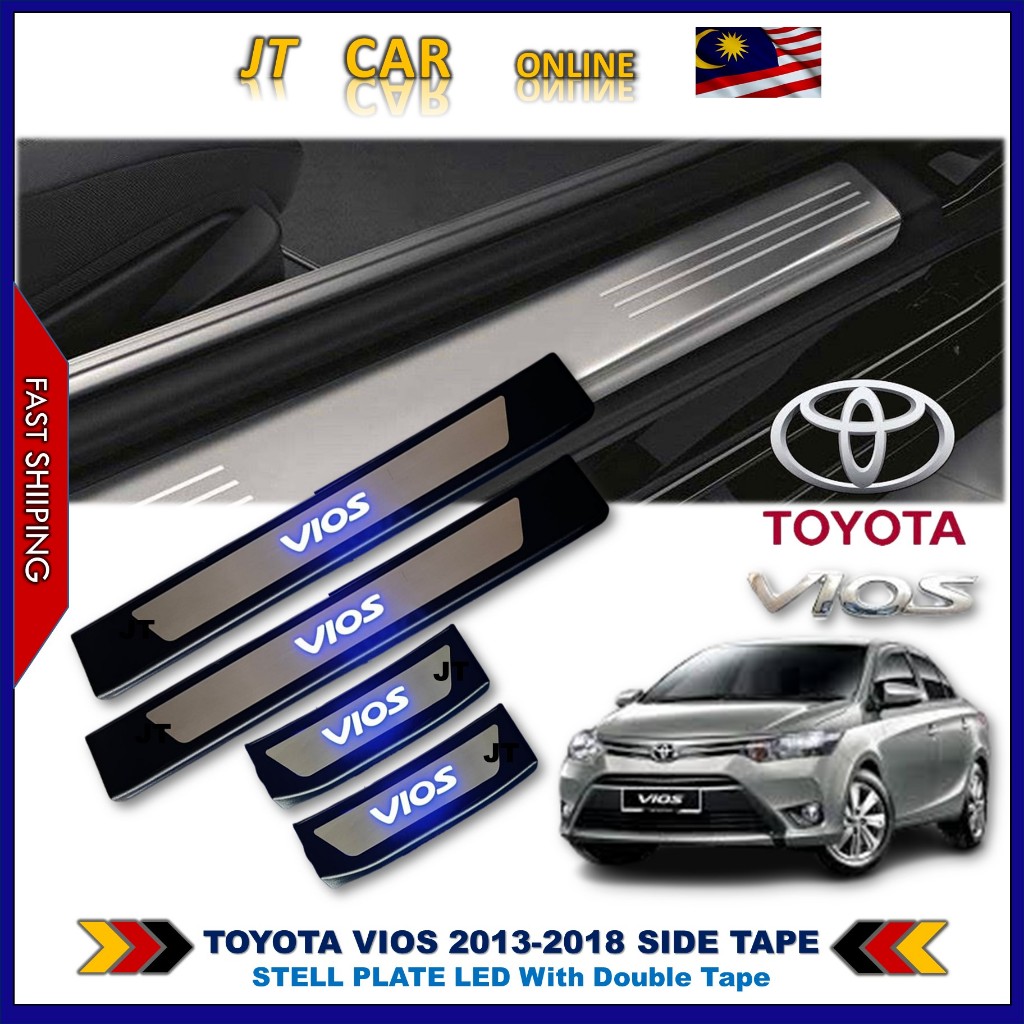 TOYOTA VIOS 2013-2018 Side Steel Plate/Door Side Step With Led Blue ...