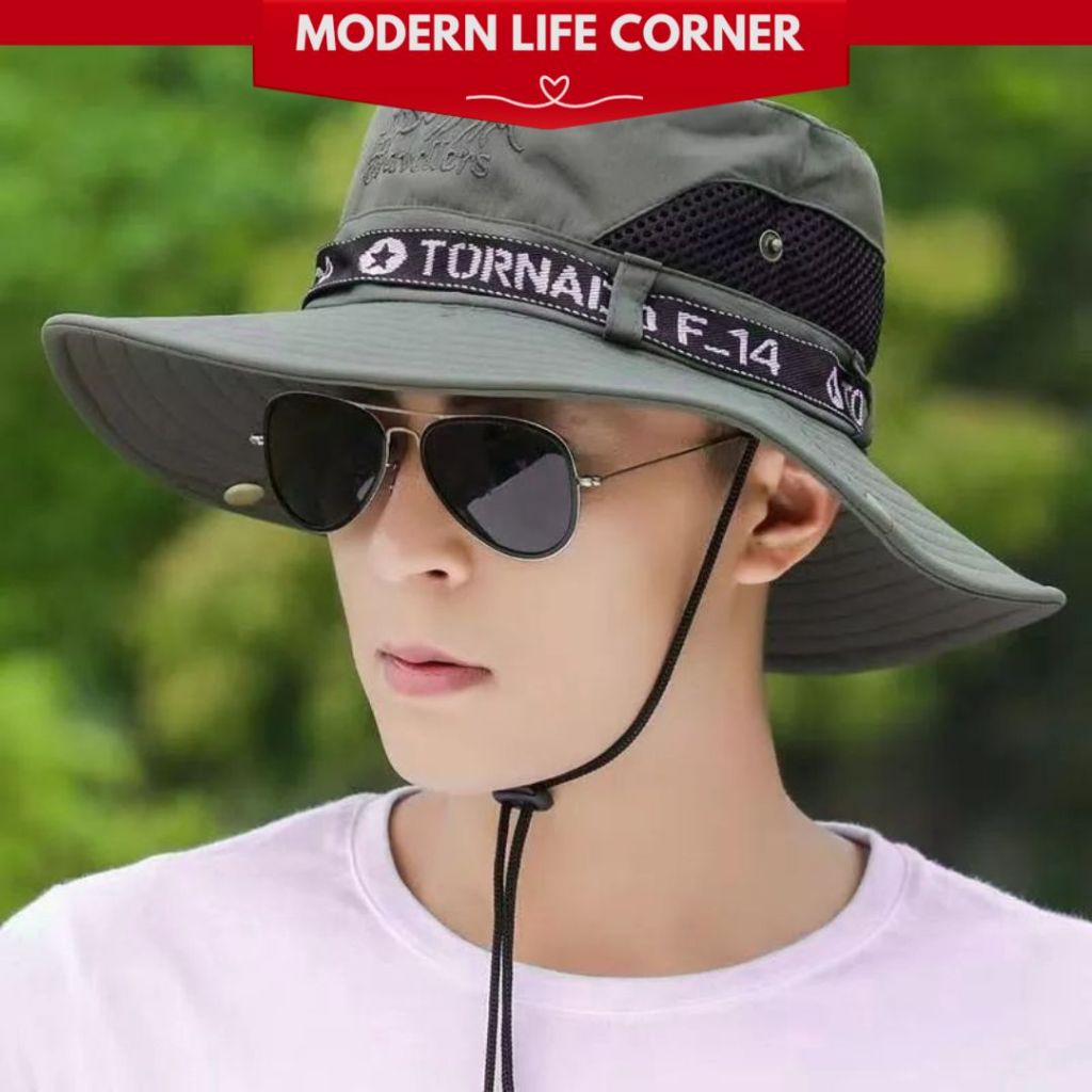 Topi Memancing/Hiking Cap/UV Protection | Shopee Malaysia