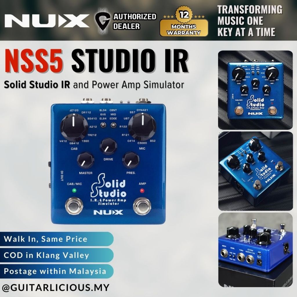NUX NSS5 Solid Studio IR and Power Amp Simulator ( NSS-5 ) | Shopee ...