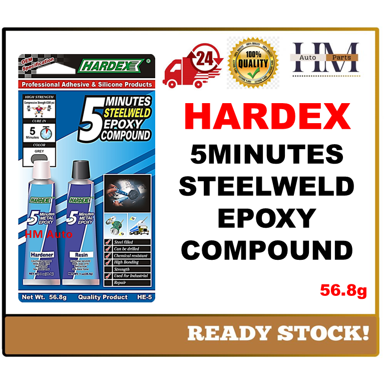 Hardex 2 Ton 5 Minutes Steelweld Epoxy Compound (56.8G) | Shopee Malaysia