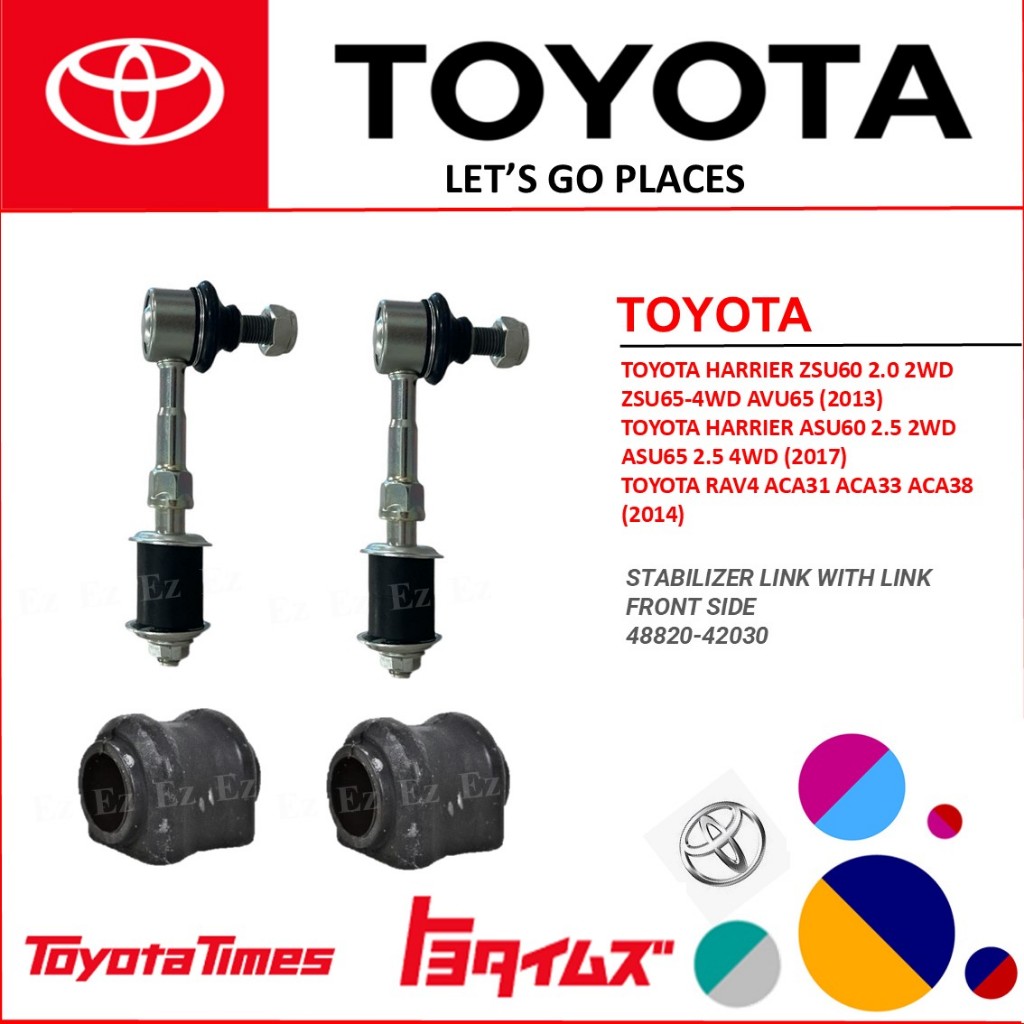 [4 IN 1] - REAR STABILIZER LINK WITH BUSH SET FOR TOYOTA HARRIER ZSU60 ...