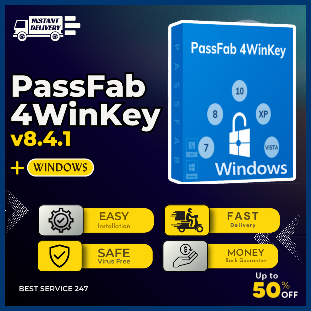 [INSTANT DELIVERY] PassFab 4WinKey 2024 v8.4.1 Lifetime for (Windows ...