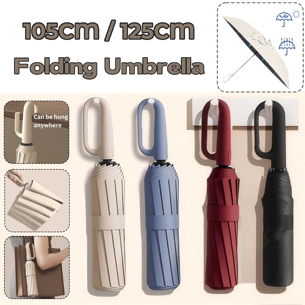Umbrella Automatic Extra Large UV Umbrella Foldable Payung UPF50+ Rain Sun Portable Umbrella ...