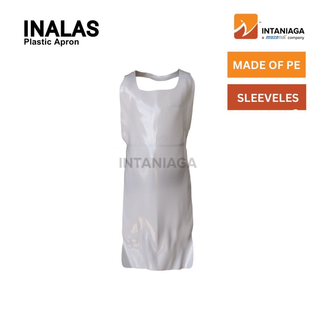 INALAS, Disposable Plastic Apron, Size 140cm x 80cm x 0.02mm - 100 pcs ...