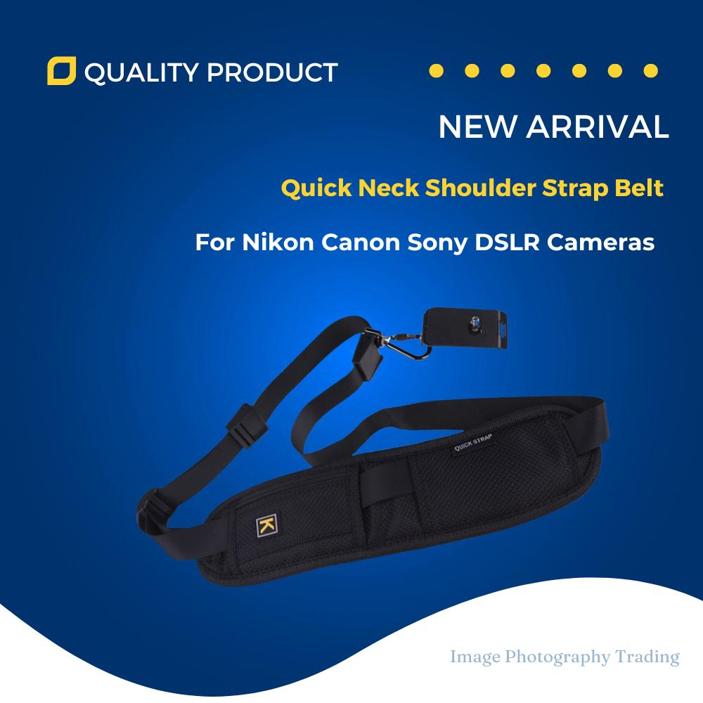 Quick Neck Shoulder Strap Belt Black For Canon Nikon Sony Pentax (Ready ...
