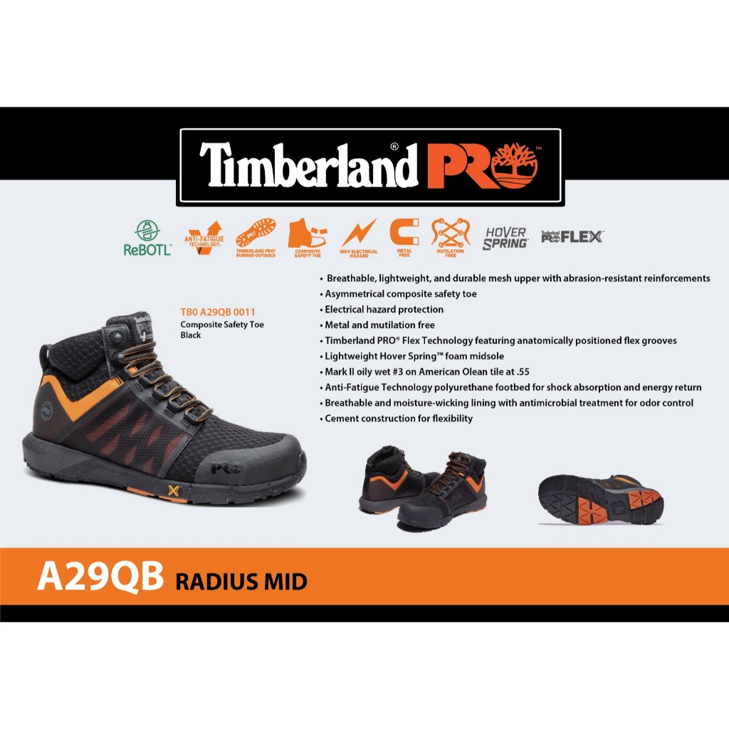 TIMBERLAND PRO® Men’s Radius Composite Toe Work Safety Boots Sneakers ...
