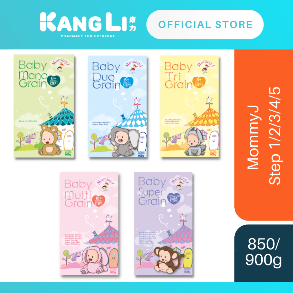 MommyJ STEP 1/2/3/4/5 Organic Rice Grain 850G/900G | Shopee Malaysia