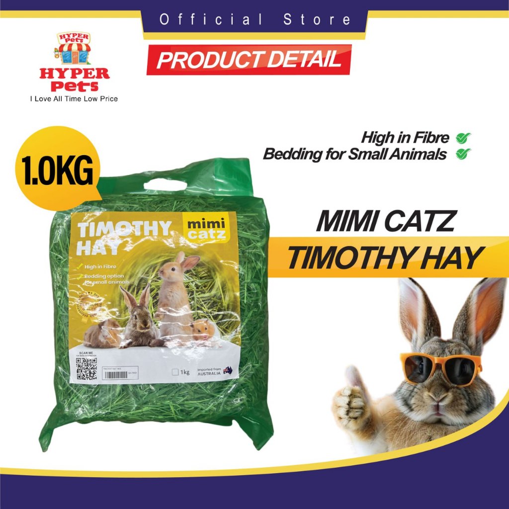 MIMI CATZ TIMOTHY HAY ALFALFA HAY 1KG l RABBIT DRY FOOD MAKANAN KERING ...