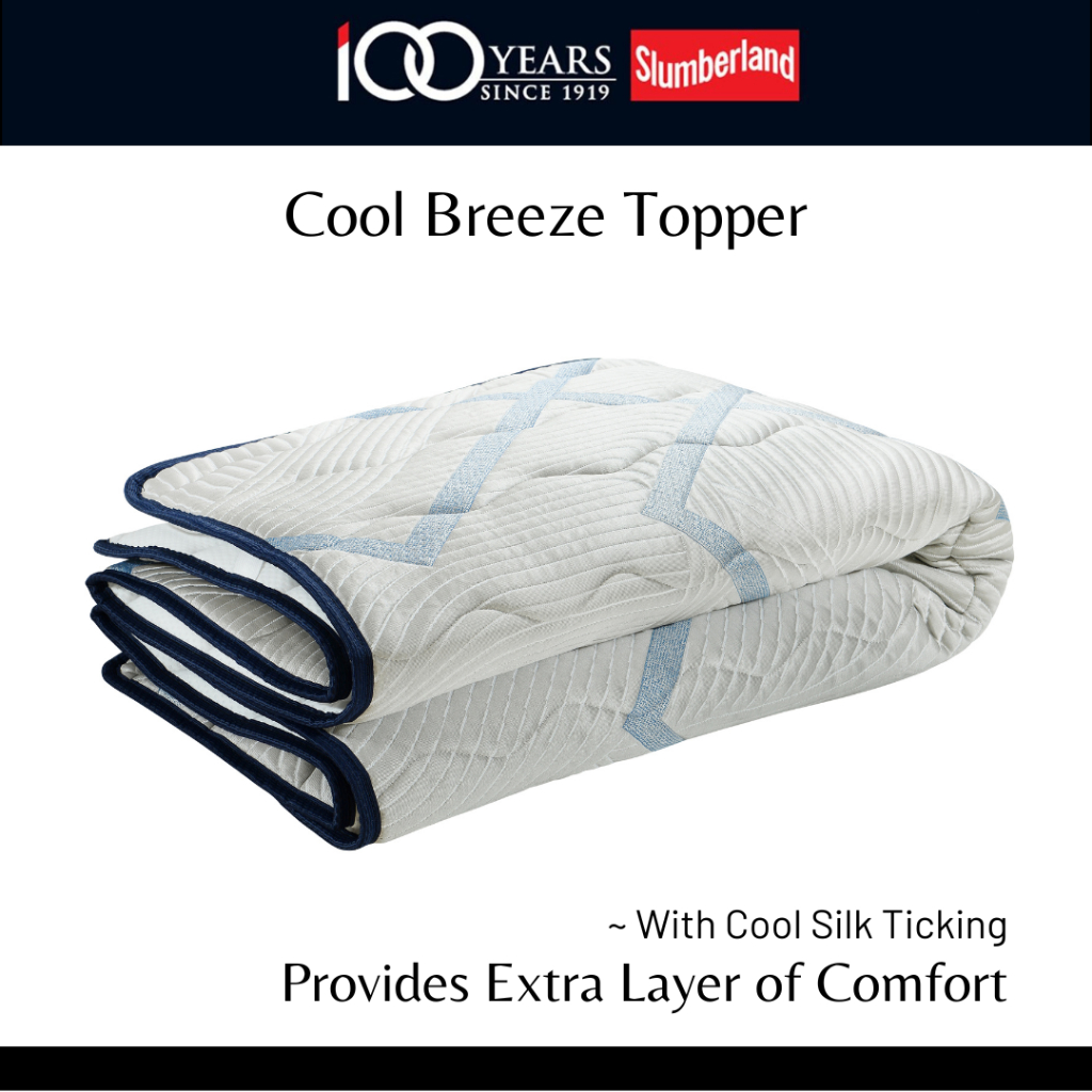 Slumberland Cool Breeze Topper | Extra Layer of Comfort | Cool Silk ...