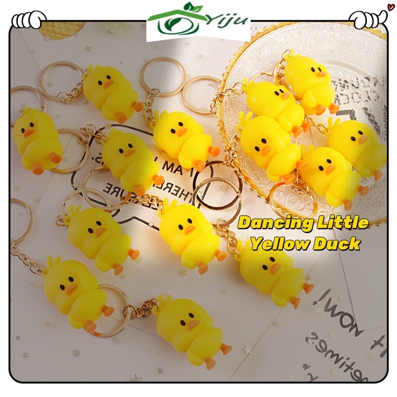 [new] 1pc Cute Cartoon Keychain Mini Yellow Duck Key Chain Key Fob ...