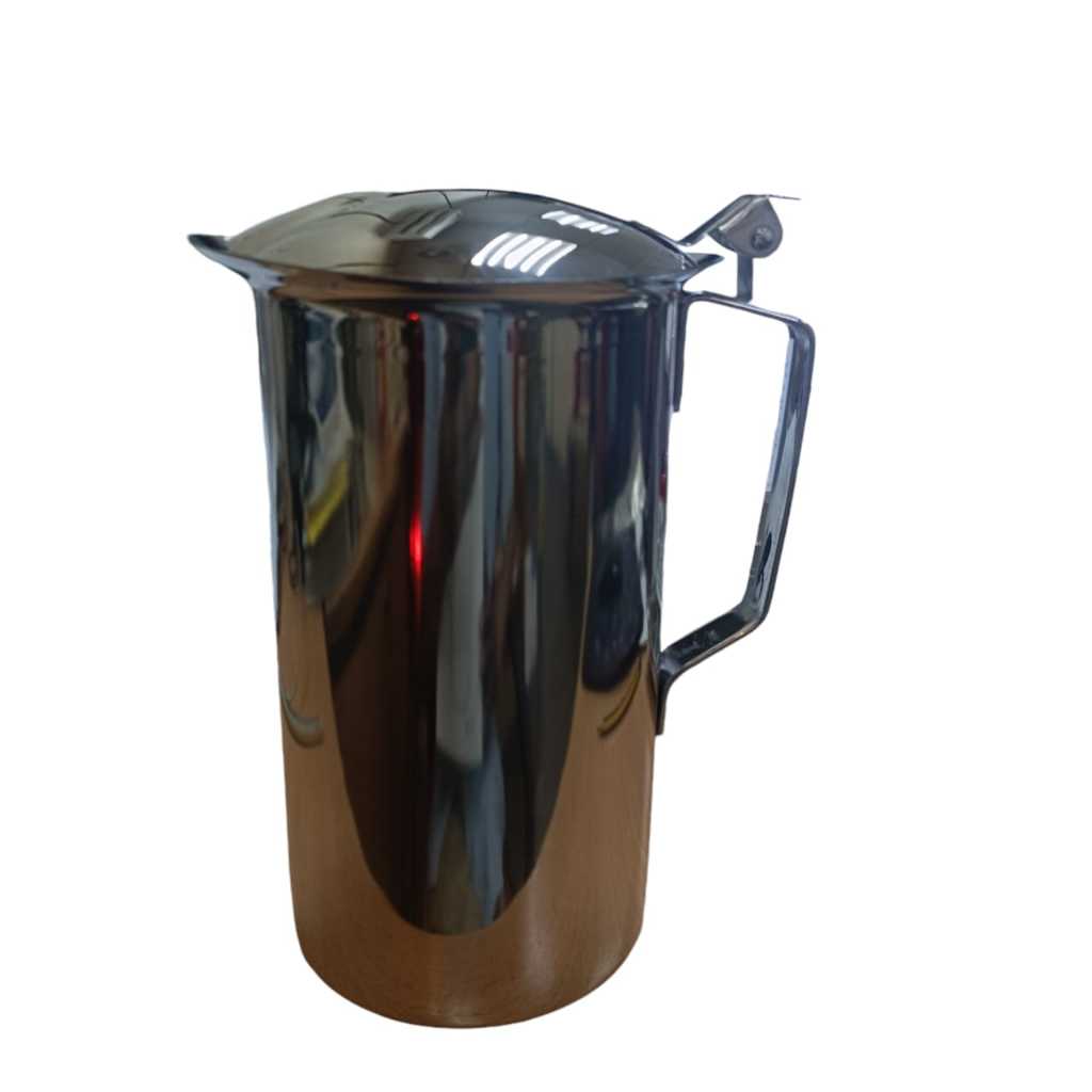 64oz THICK STAINLESS STEEL WATER PITCHER JUG WITH LID, CATERING JUG ...
