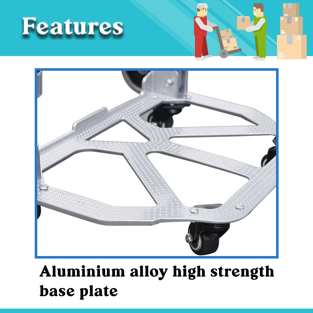 Borong365 Heavy Duty Folding Hand Truck Stair Climbing Tri-Wheel ...