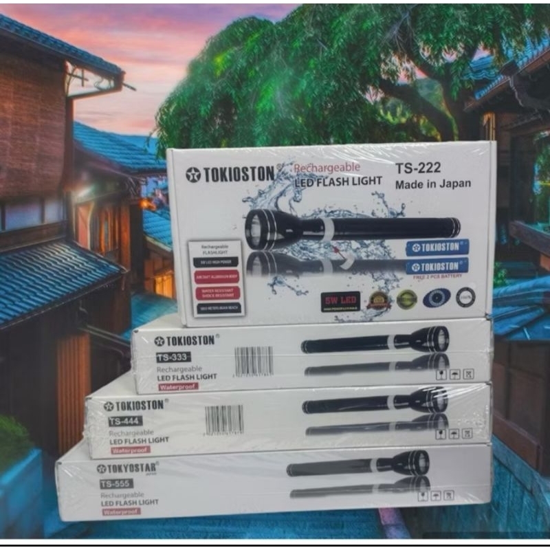 Original Japan Torch Light Long Range New Version Rechargeable Battery ...