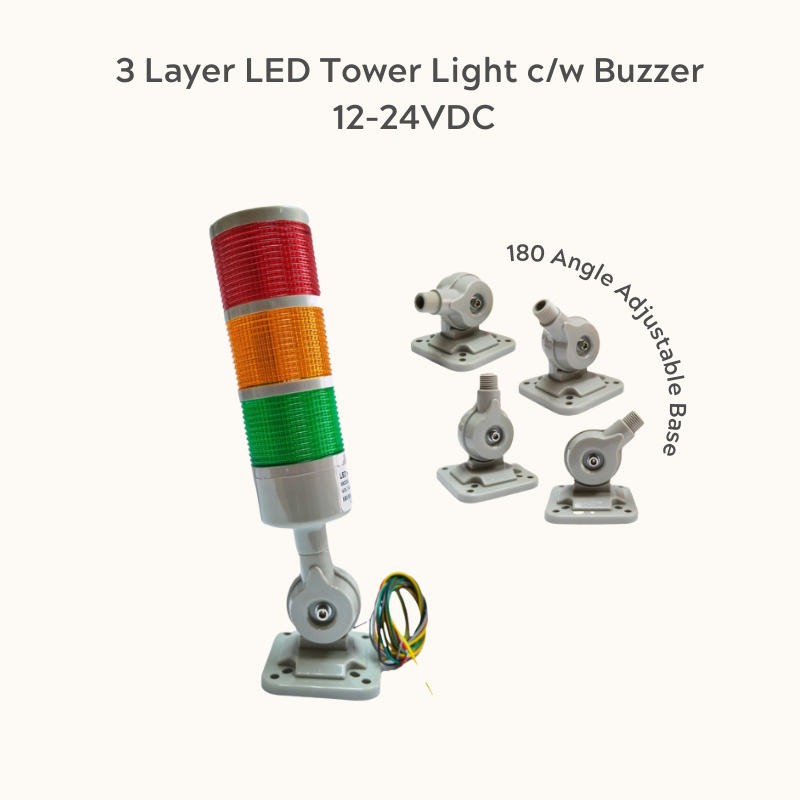 3 Layer LED Tower Light c/w Buzzer 12-24VDC | Shopee Malaysia