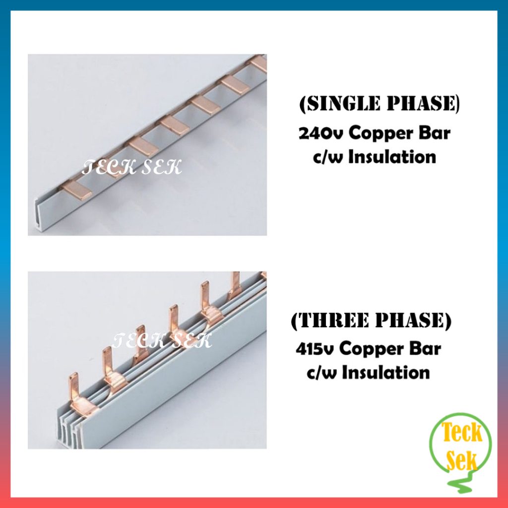 1 LTH ( Sebatang）3 Pole 100A MCB Copper Bus Bar with PVC Insulated (1 ...