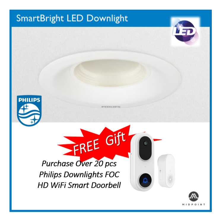 7'' PHILIPS LED 14W Downlight SmartBright GEN 2 DN062B 4000K (Neutral ...