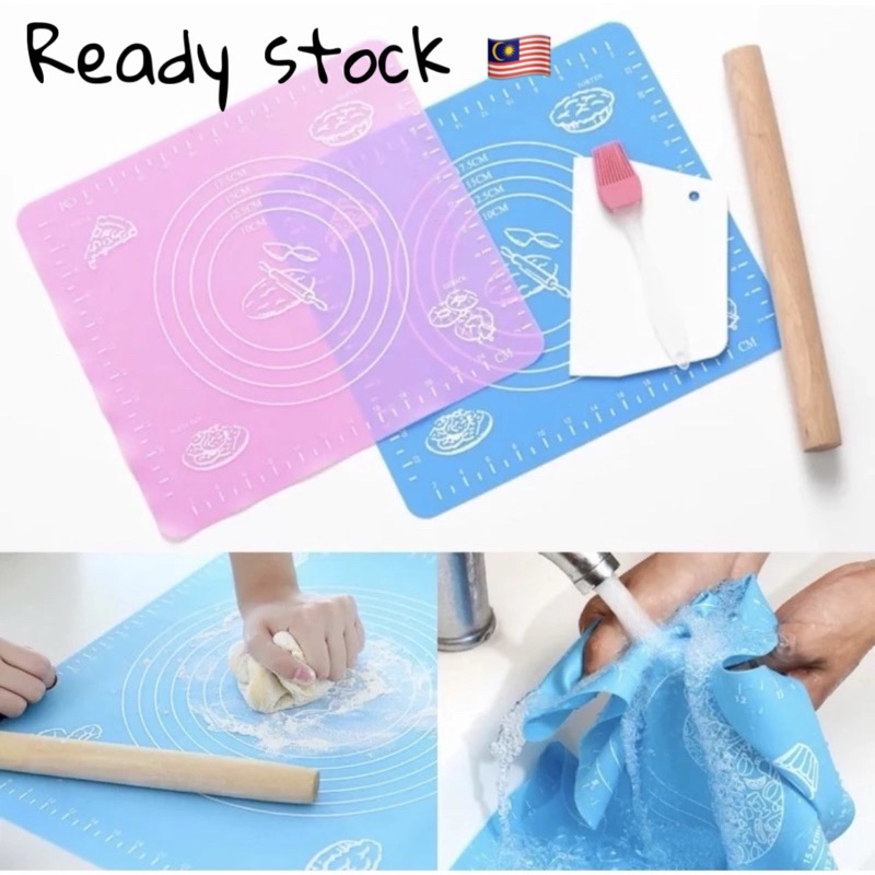 Non-Stick Silicone Baking Mat Pad Sheet Baking Pastry tools Rolling ...