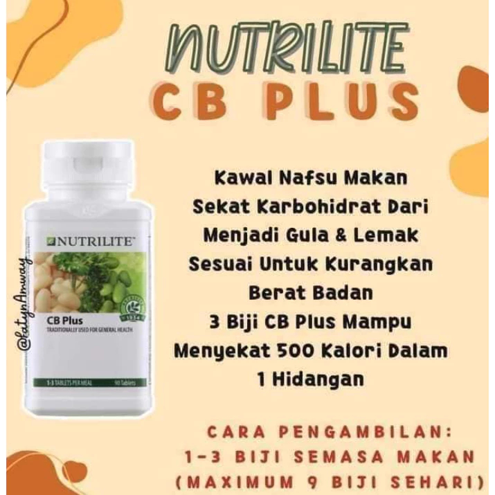 @Viral Kurus@ Nutrilite CB Plus - 90 tab Amway Carbo Bloker | Shopee Malaysia