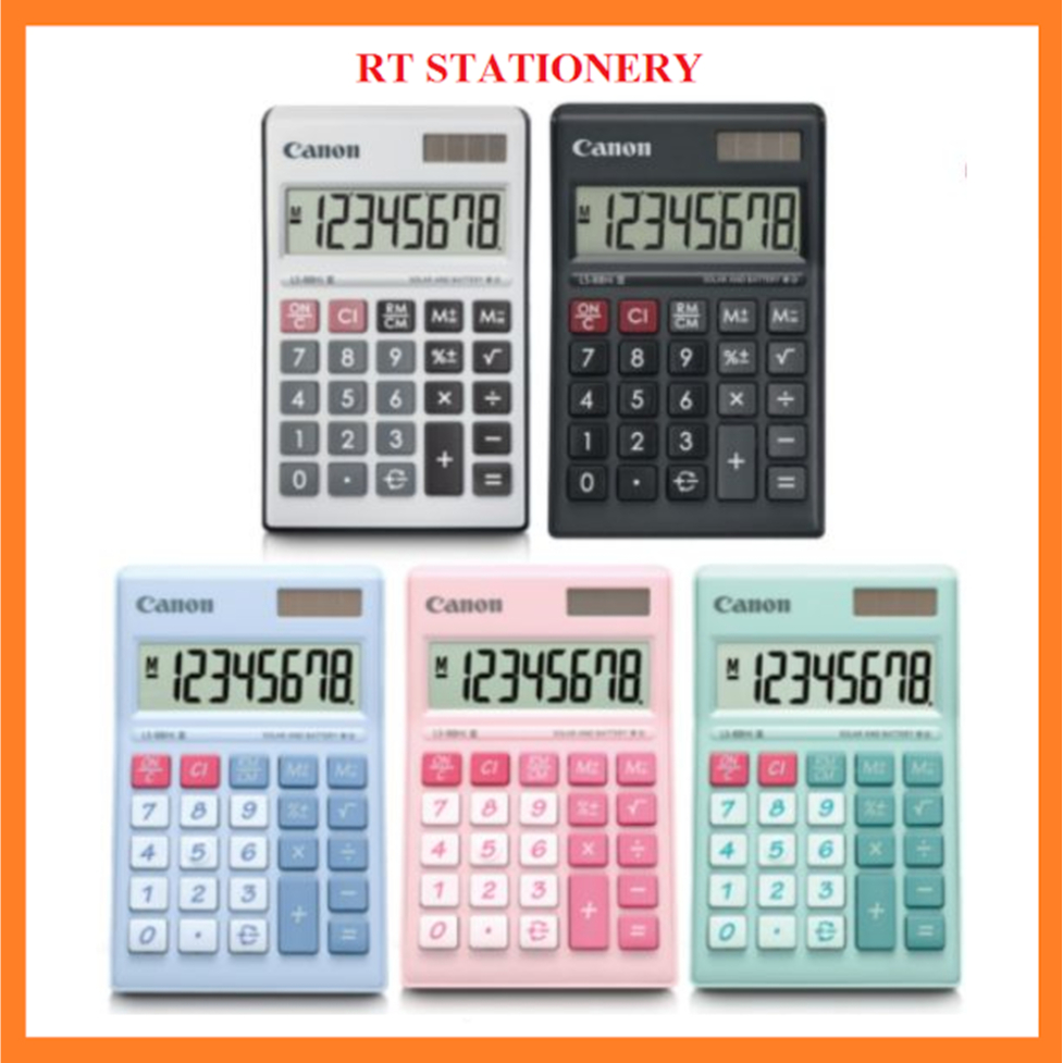 Canon Calculator LS-88HI III 8 Digits/Dual Power/Large Display/Plastic ...