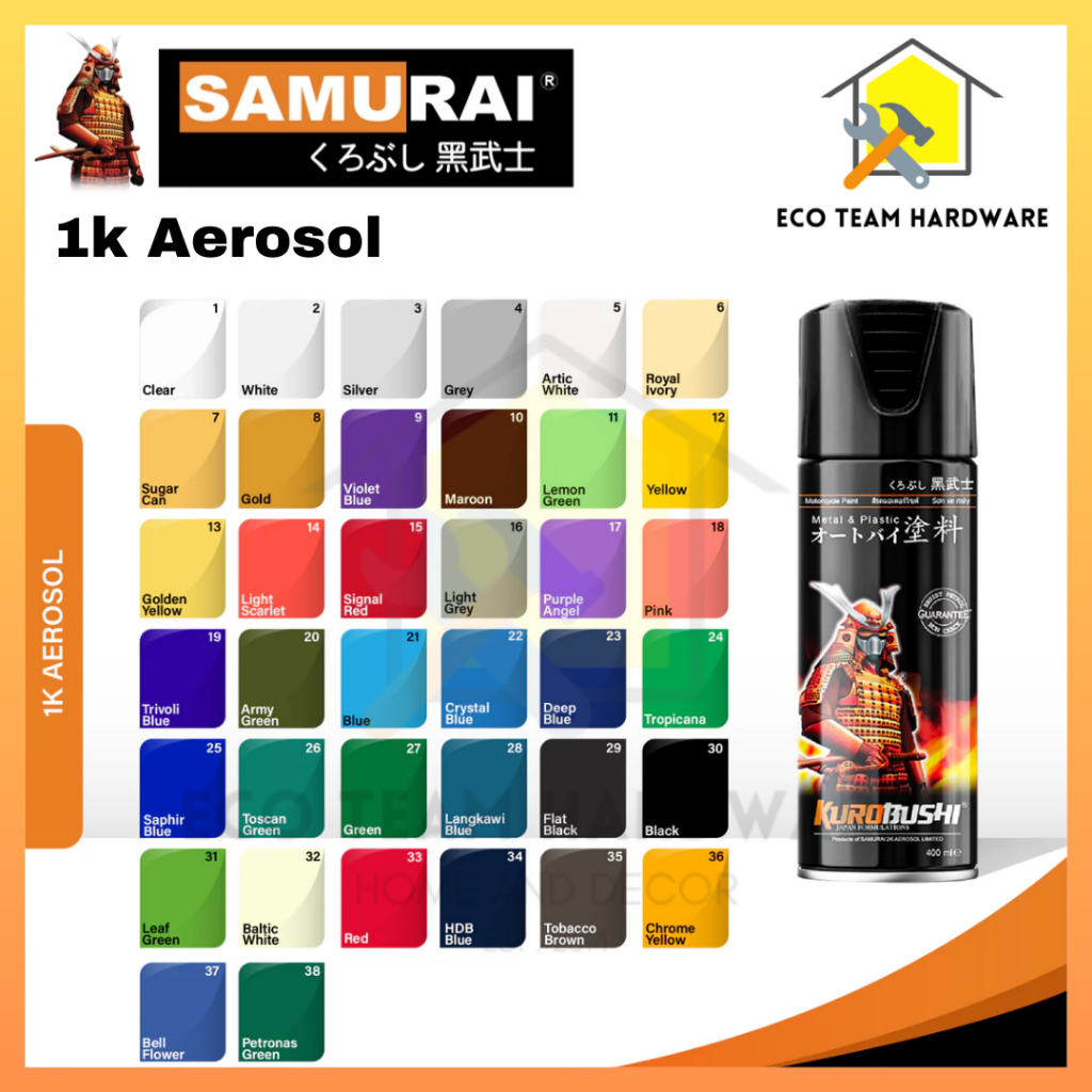 SAMURAI Ready stock 1K Aerosol Spray Paint 400ml | Shopee Malaysia