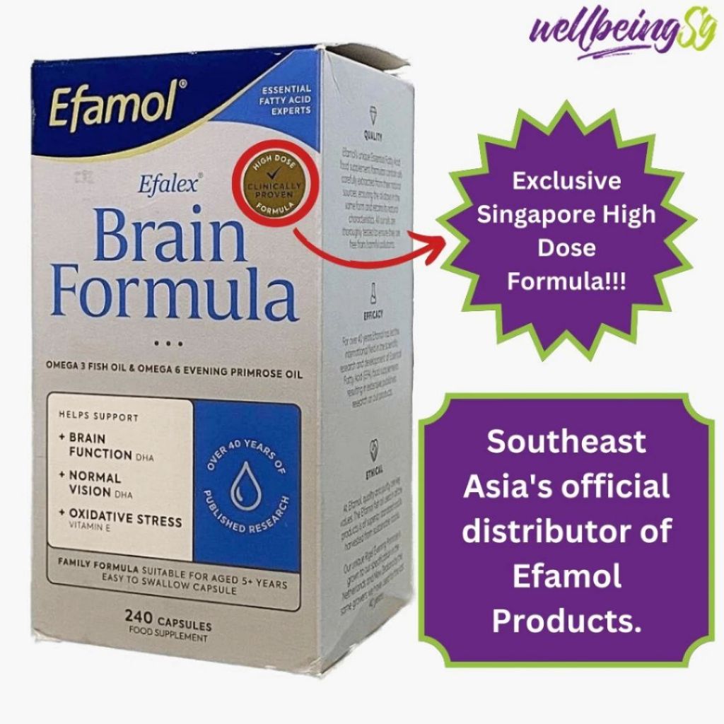 Efamol Efalex Brain Formula 240 Capsules - Omega 3 & 6 for Brain ...