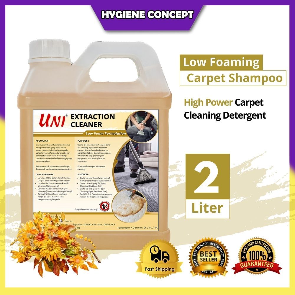 2L Extraction Cleaner / Low Foam Carpet Shampoo / Cushion Cleaner ...