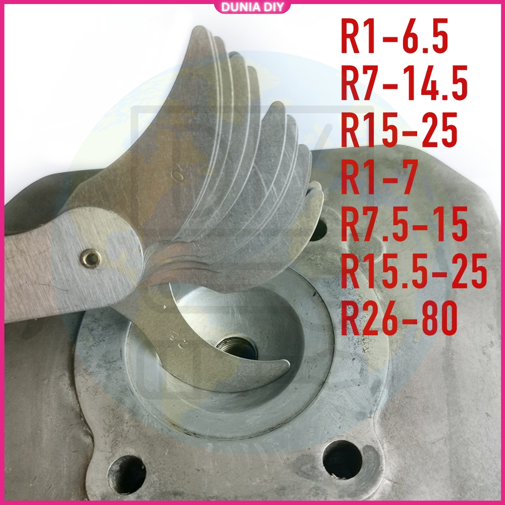 Radius Gauge R1-R80 Metric Feeler Gauge Engine Cylinder Head Curve ...